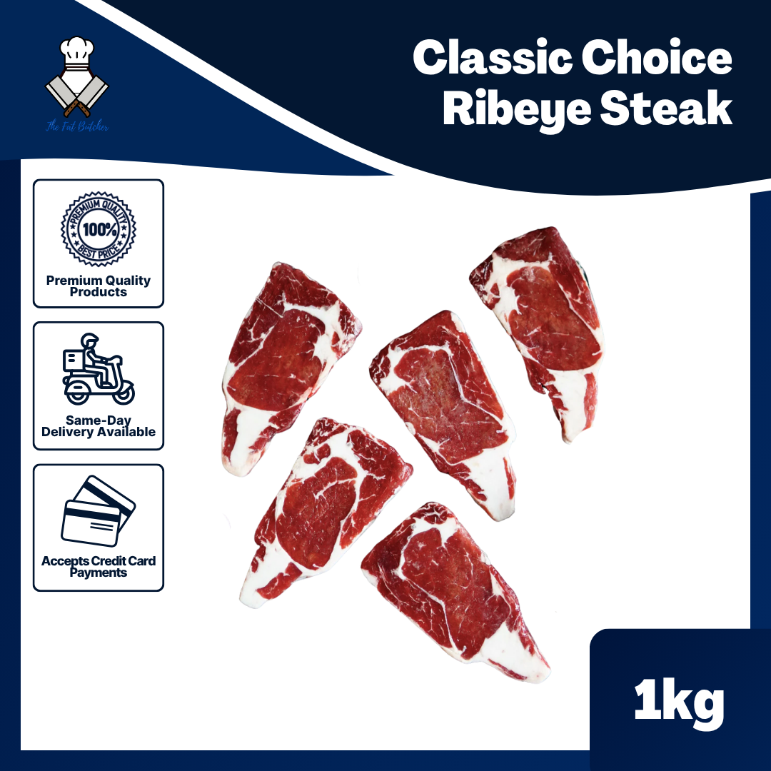 Classic Choice Ribeye Steak – The Fat Butcher